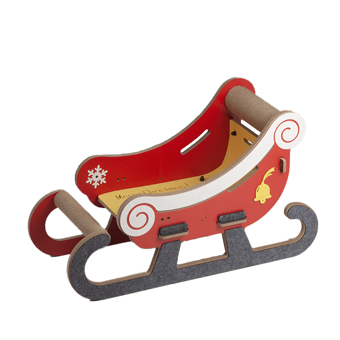 Christmas Sleigh Cat Scratcher | Festive Cat Scratcher – ArkPet